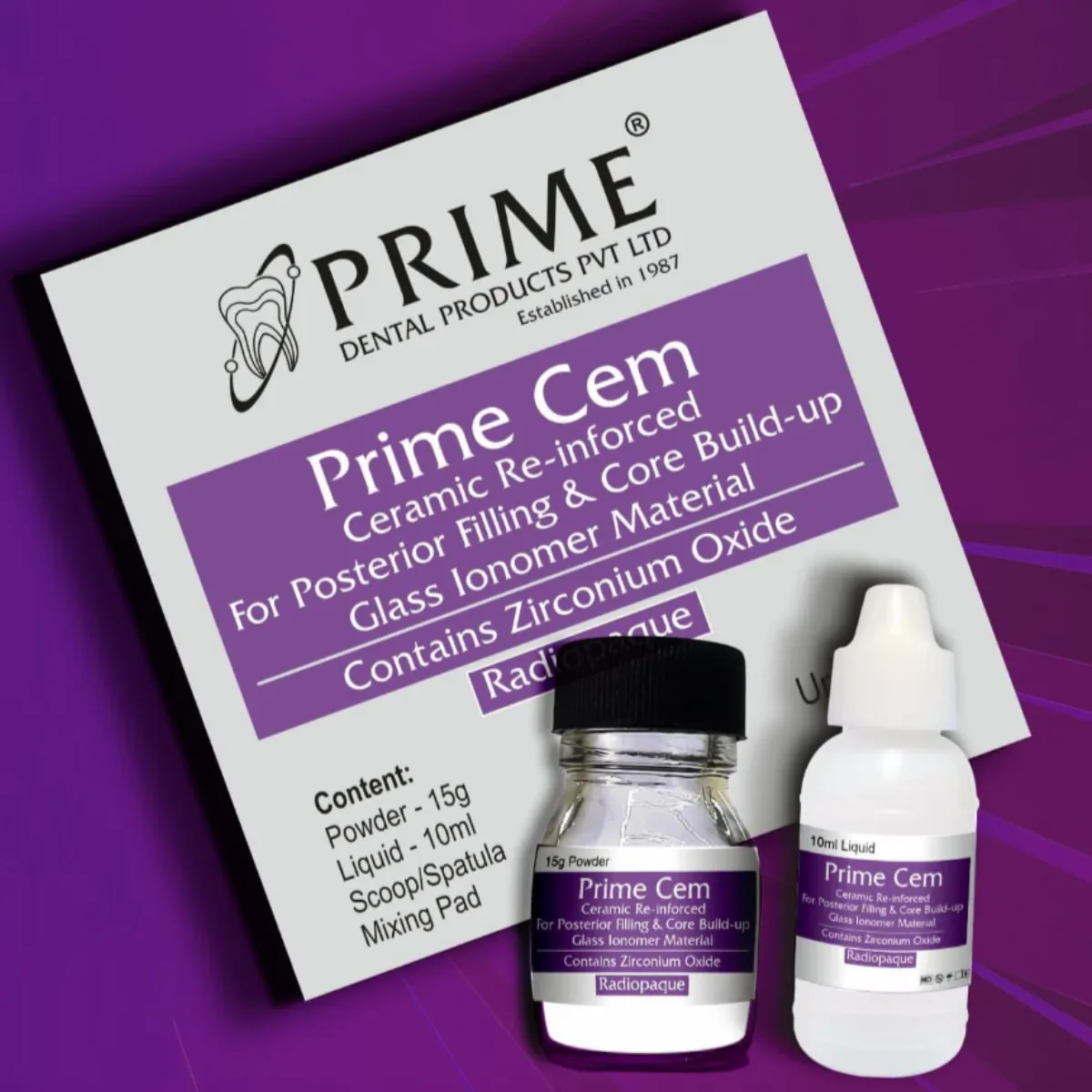 Prime Dental Prime Cem Ceramic Reinforced Glass Ionomer Cement