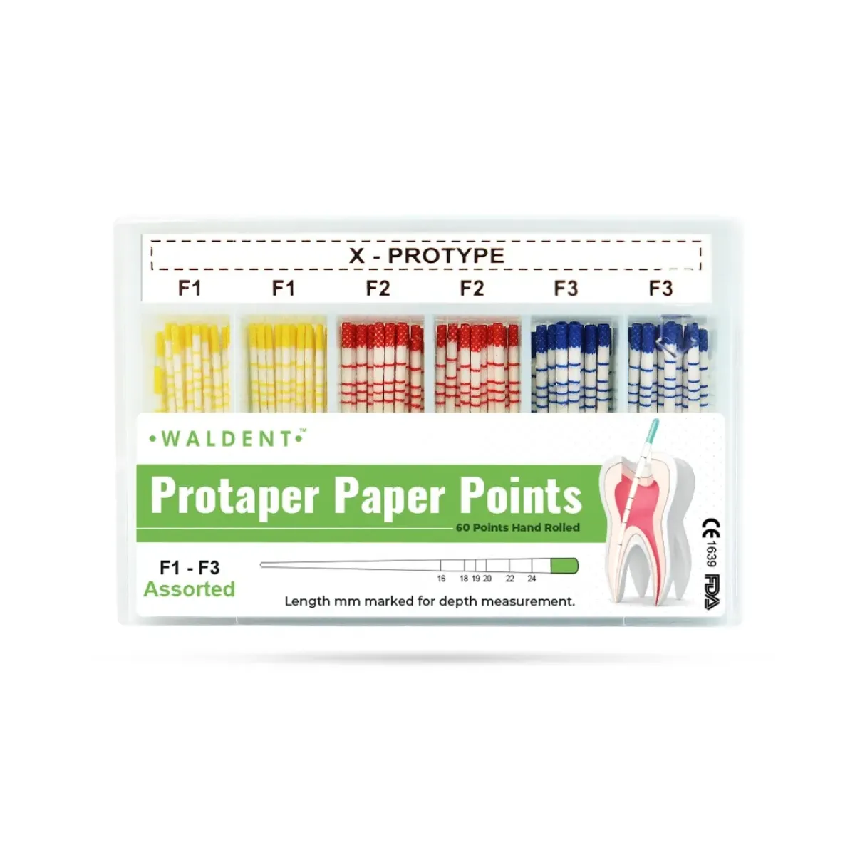 Waldent Paper Points Protaper (Length Marked) #F1