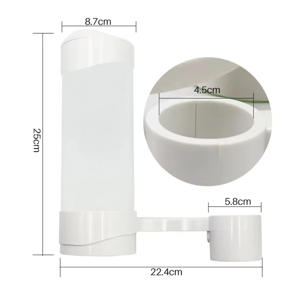ET Dental Cup Dispenser With An Extended Arm - Chair Mount