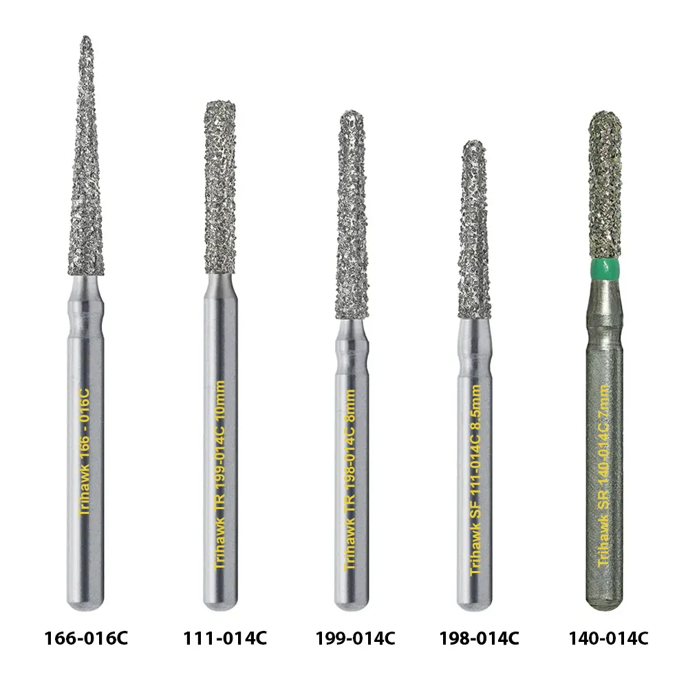 TriHawk Tooth Preparation Diamond Burs FG | DentalKart