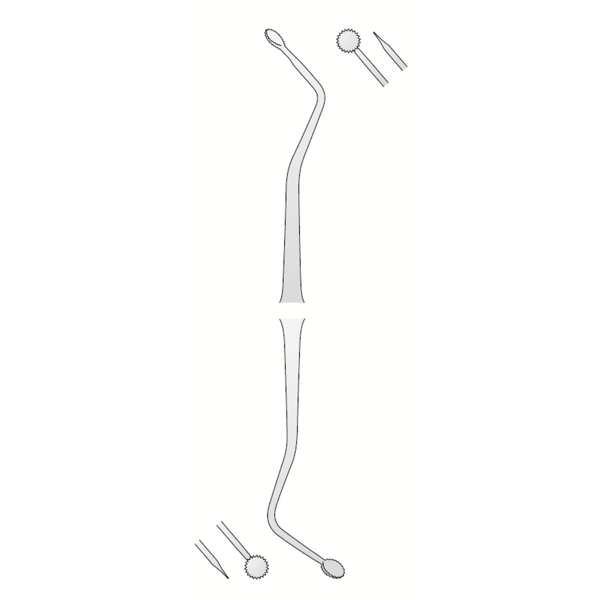 GDC Gingival Cord Packer - Serrated #4 (Hollow Ring Handle)