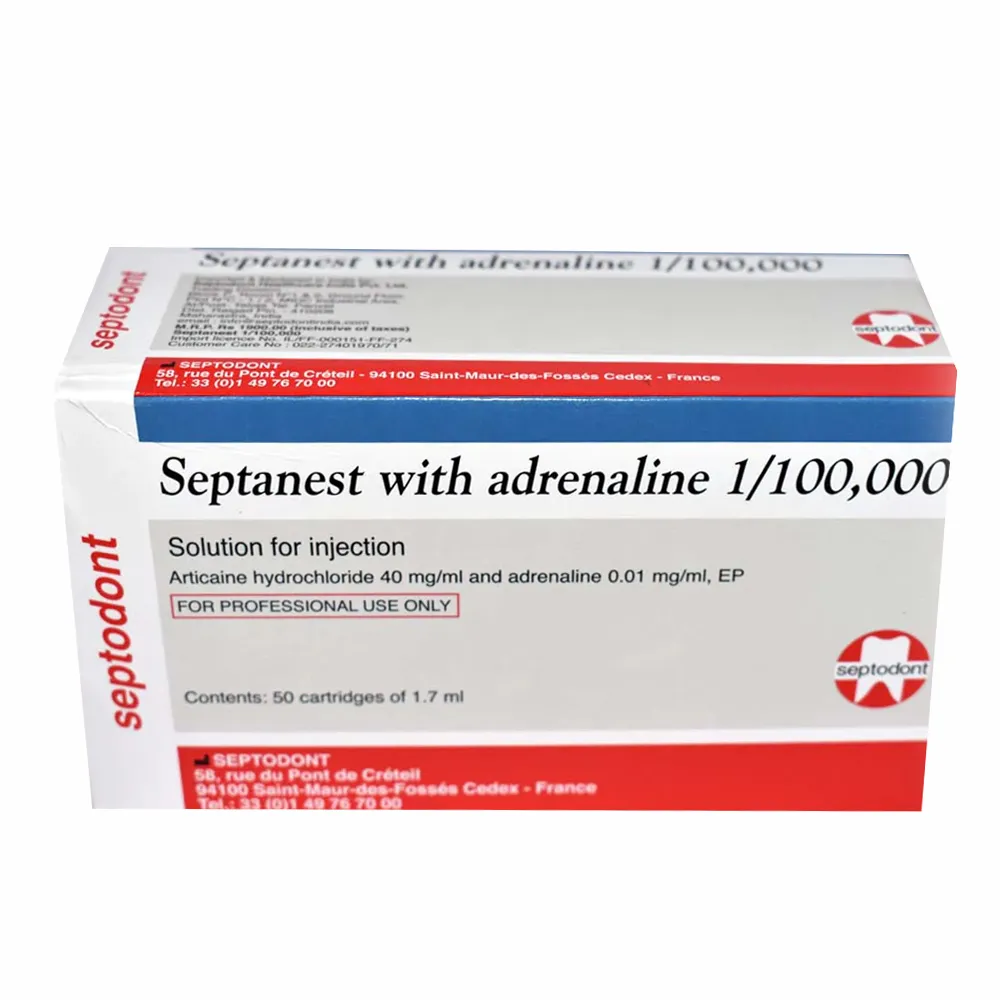 Buy Septodont Septanest 4% Articaine With 1:100,000 Epinephrine - Best ...