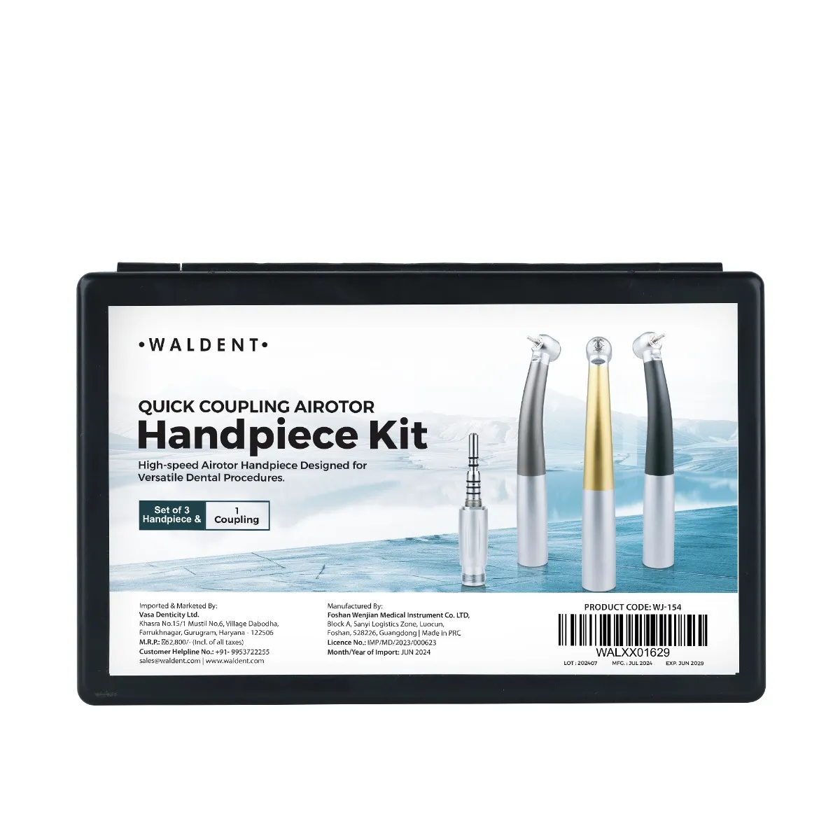 Waldent Quick Coupling Airotor Handpiece Set of 3