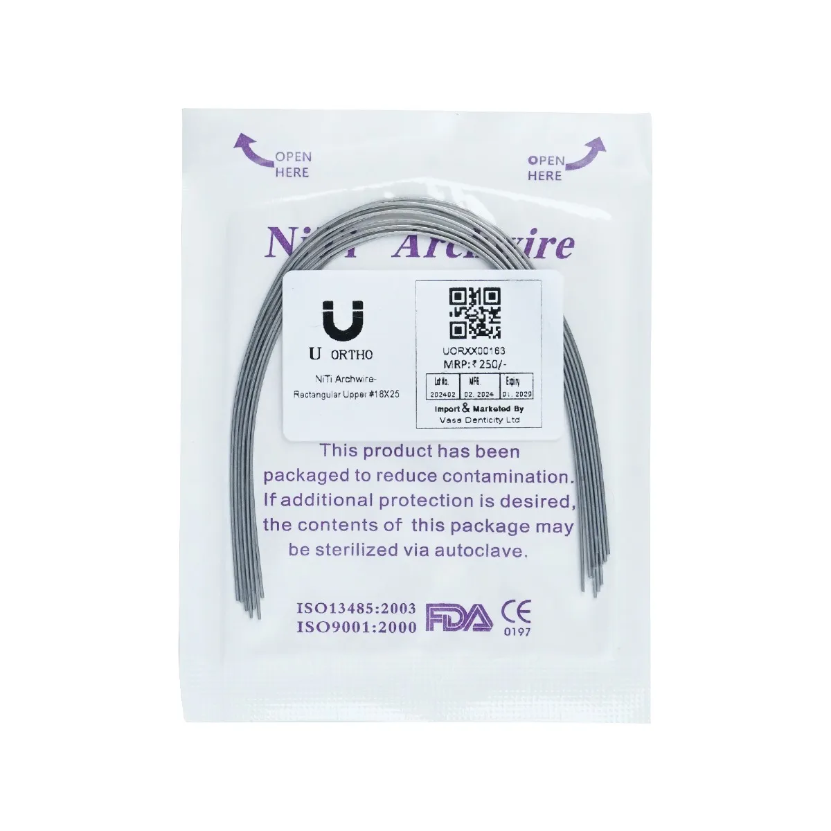 U Ortho NiTi Archwire - Rectangular (pack of 10) at Best Price | Dentalkart