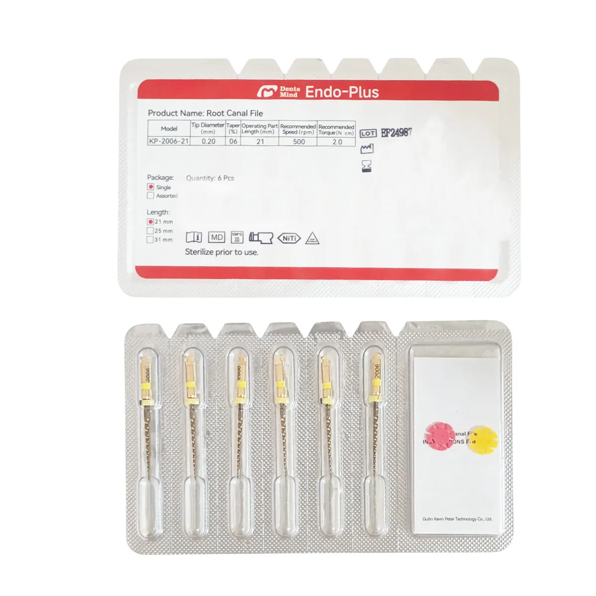 Woodpecker Rotary Files : Buy Endo Plus Heat Treated Gold Rotary File ...