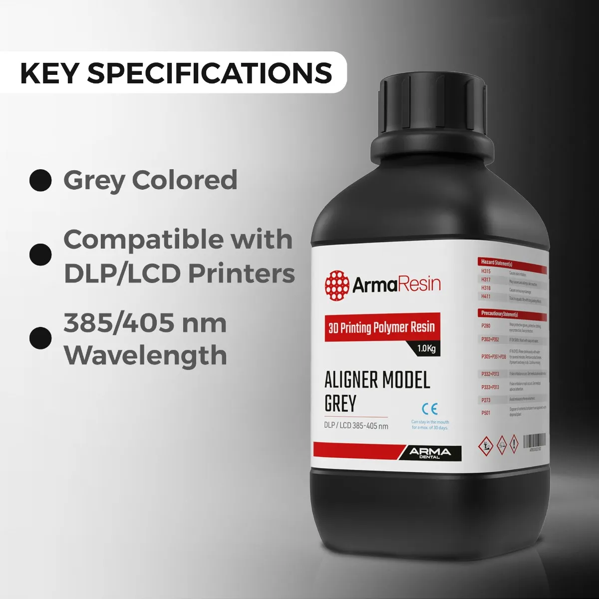 Arma Dental 3D Printing Resin - Aligner Model (1 KG) - Grey Online at ...