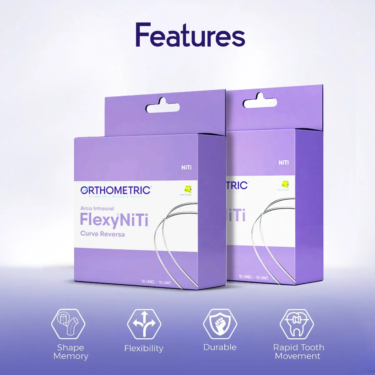 OrthoMetric Flexy NiTi Reverse Curve Intraoral Archwires