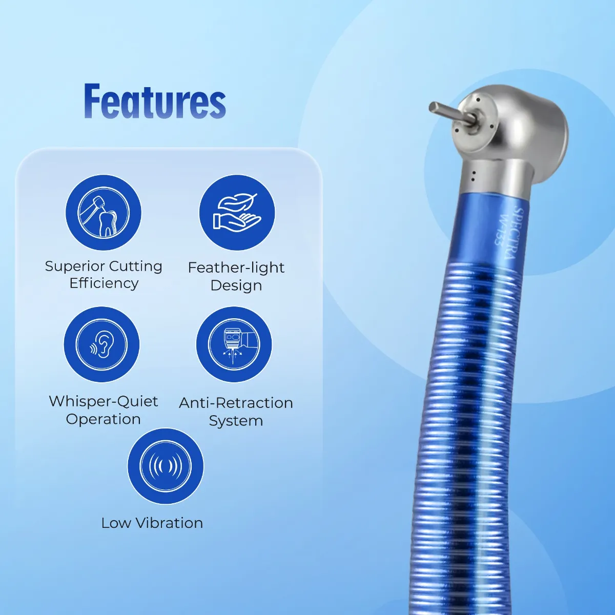 Waldent Spectra Airotor And Cartridge - Super Torque | Dentalkart