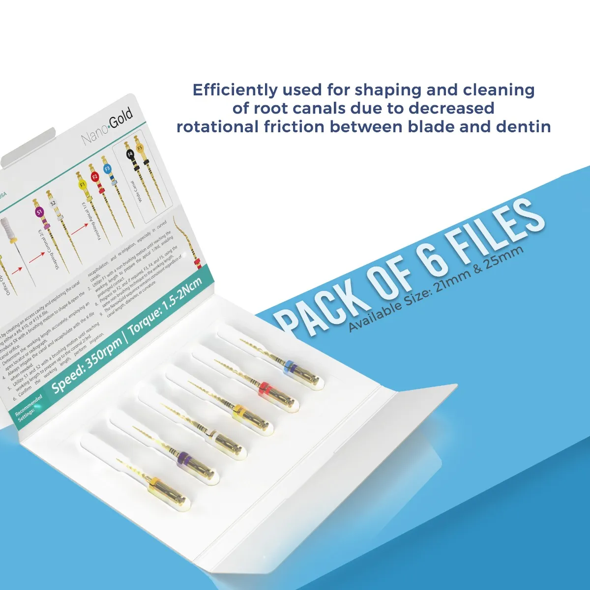 Endo Excellence Neo Nano Protaper Gold Rotary Files -25mm