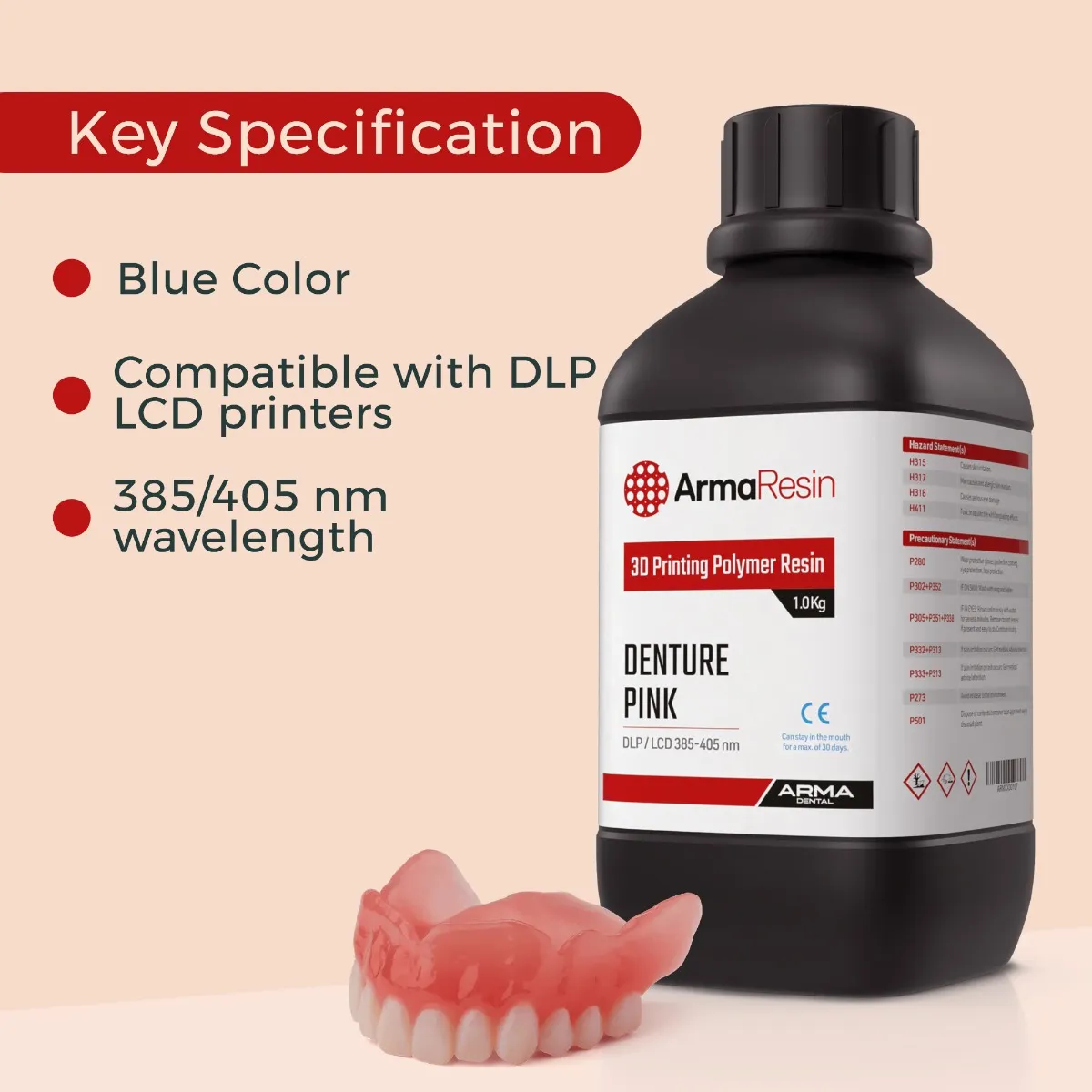 Arma 3D Printing Resin - Denture (1 KG)
