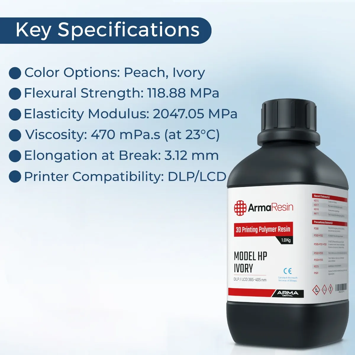 Arma 3D Printing Resin - Model HP (1 KG)