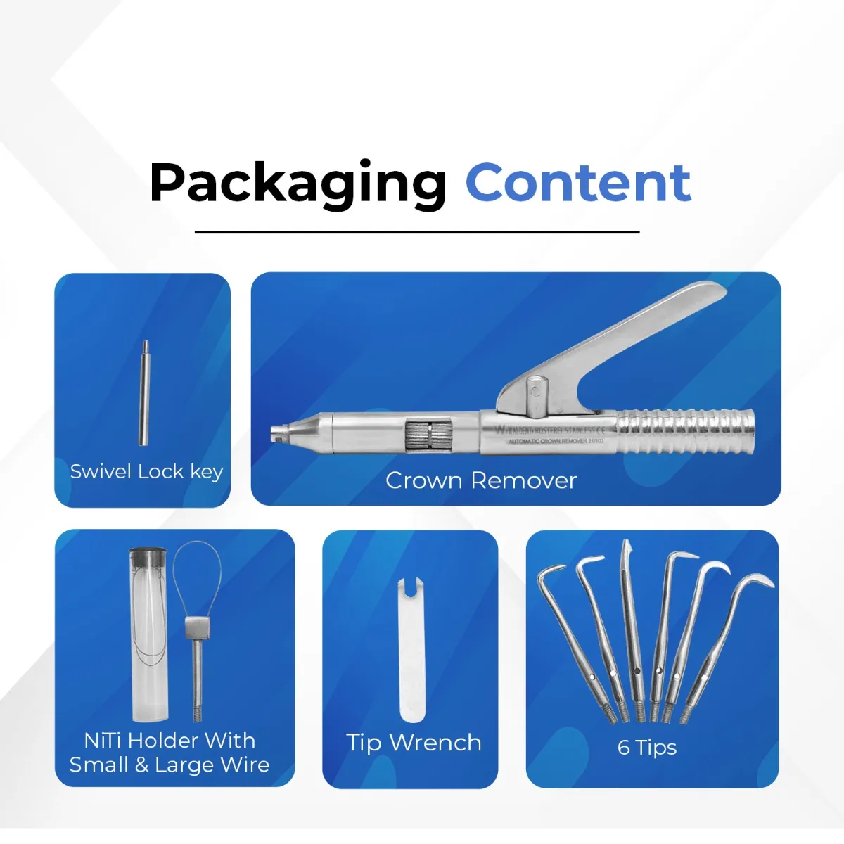 Waldent Automatic Crown Remover Instruments Kit (K21/5) Online at Best ...