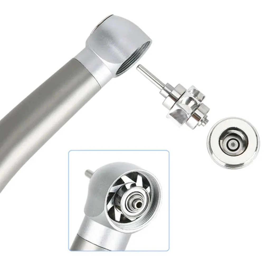 Stainless Steel LED Airotor 4 Hole Connection & Cartridge | Dentalkart