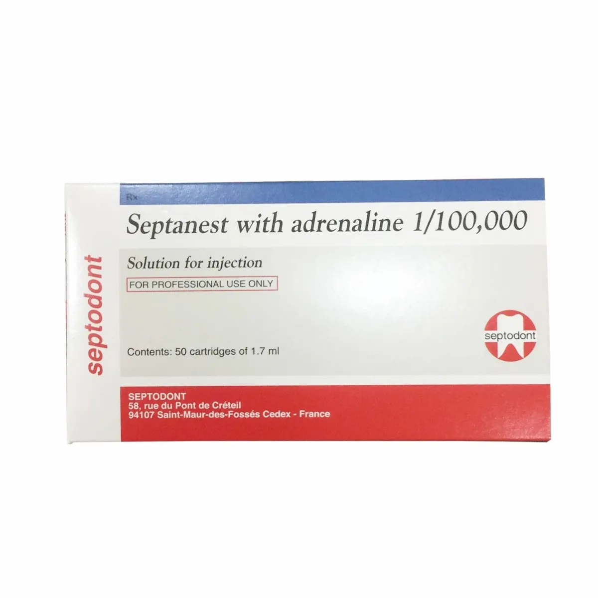 Buy Septodont Septanest 4% Articaine With 1:100,000 Epinephrine - Best ...