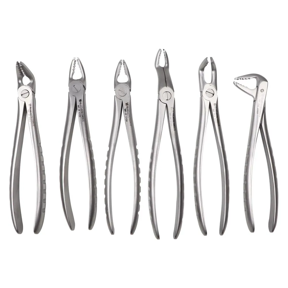 Waldent Atraumatic Extraction Instruments Forceps Kit Set of 6 - Coarse ...
