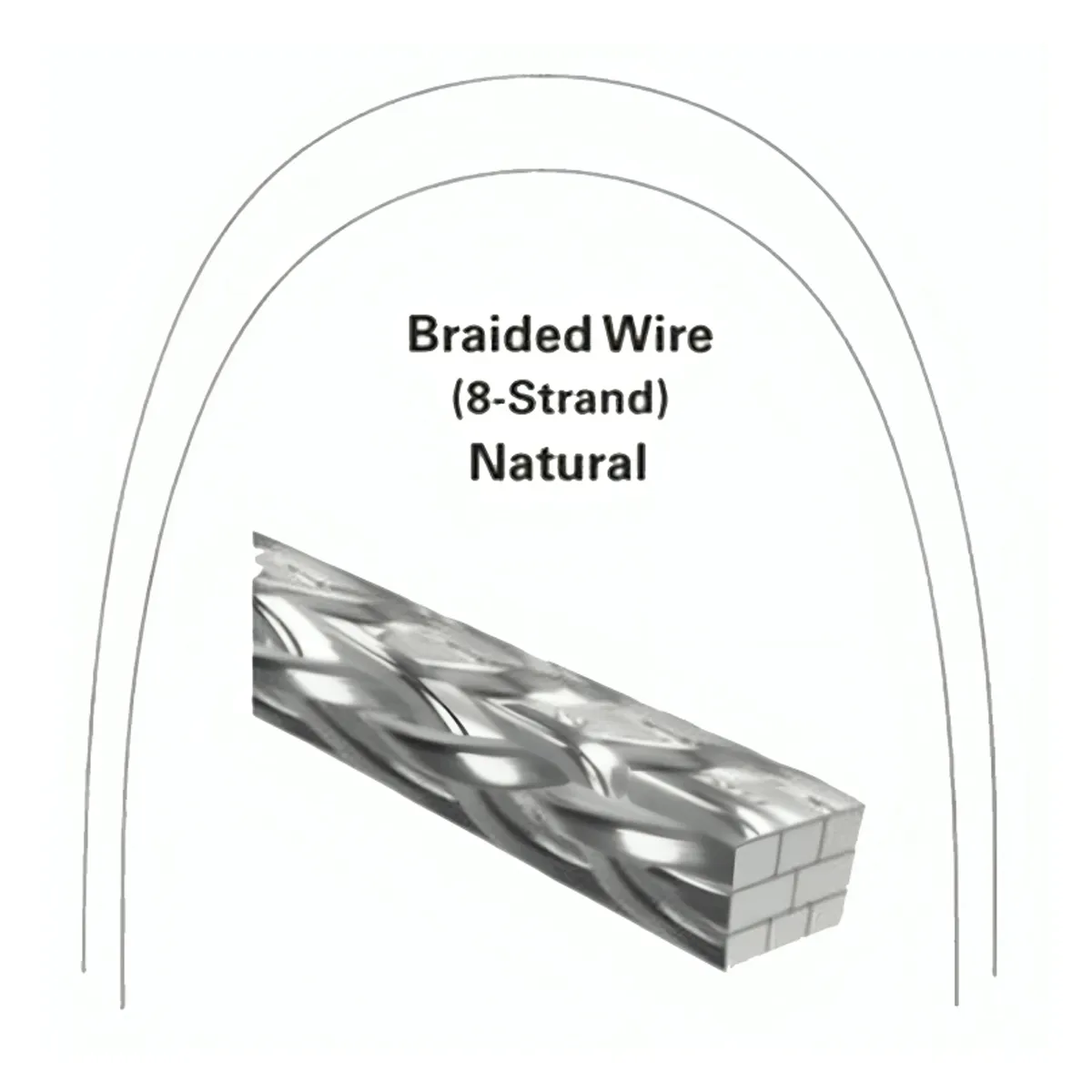 OrthoMetric Braided Eight Strand Woven SS ArchWire