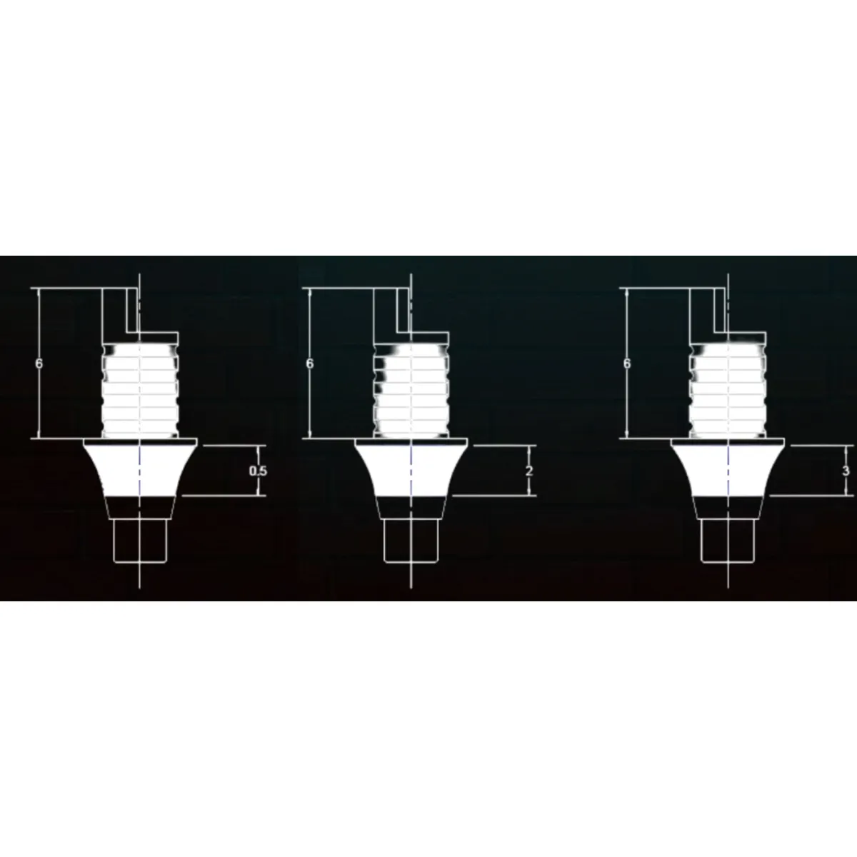 EZ Fit Osstem Mini Compatible Titanium Ti-Base Abutment With Screws ...