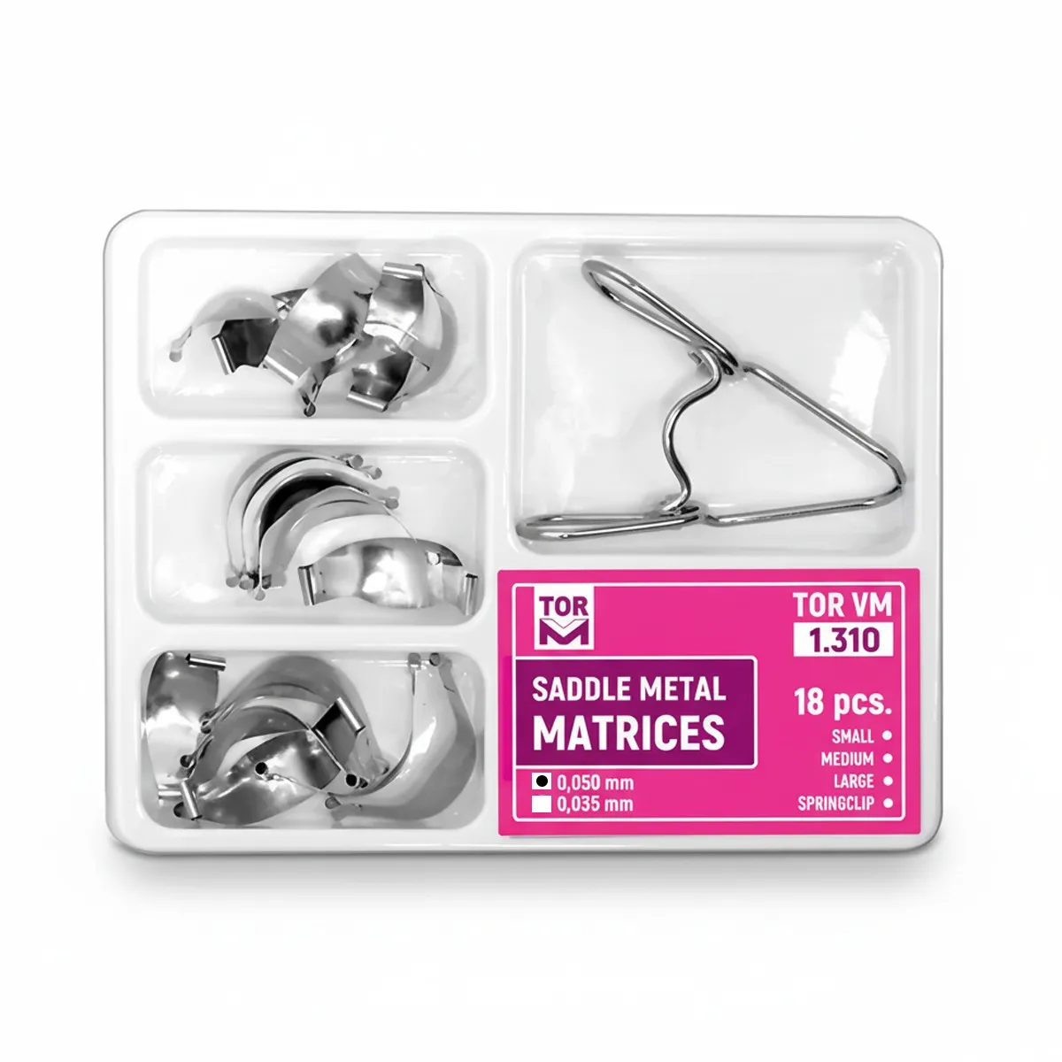 Buy Now Russia TOR VM Saddle Contoured Metal Matrices- Dentalkart