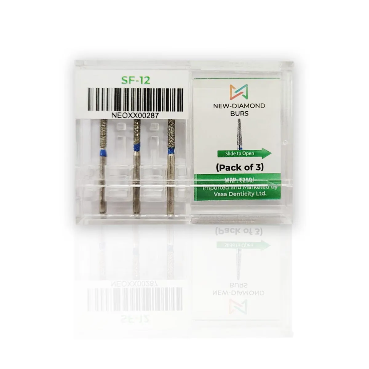 NewDiamond Straight Fissure Diamond Bur -SF (Pack of 3) | DentalKart