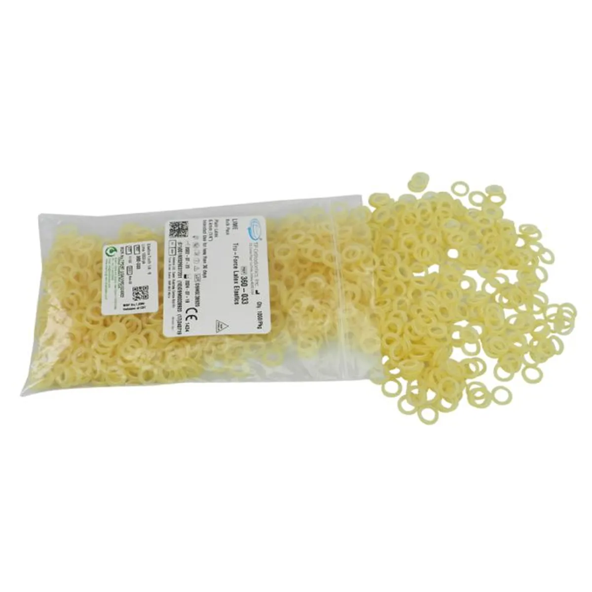 TP Ortho Plain Lime Extraoral Elastics 1/4" 8 Oz 1000/pk - 360-033 ...