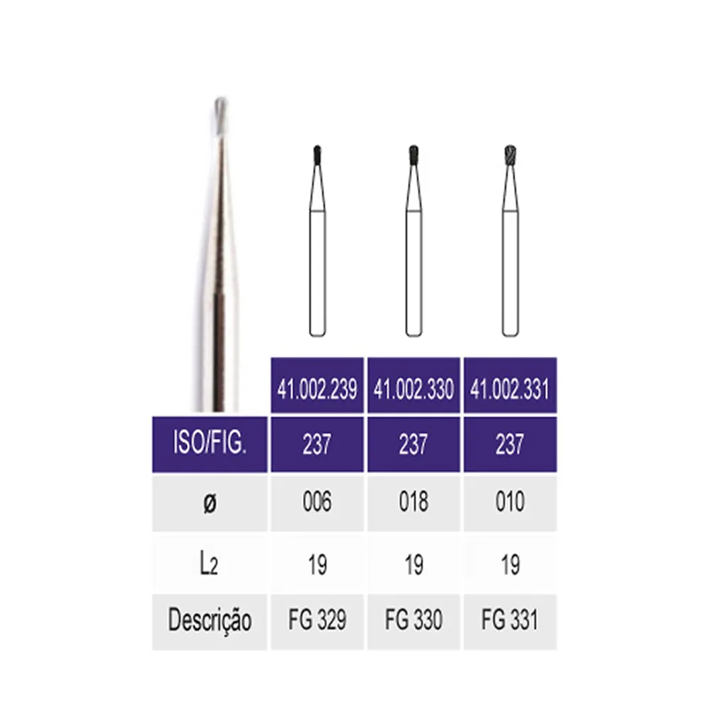 Microdont Pear Shaped FG Carbide Burs