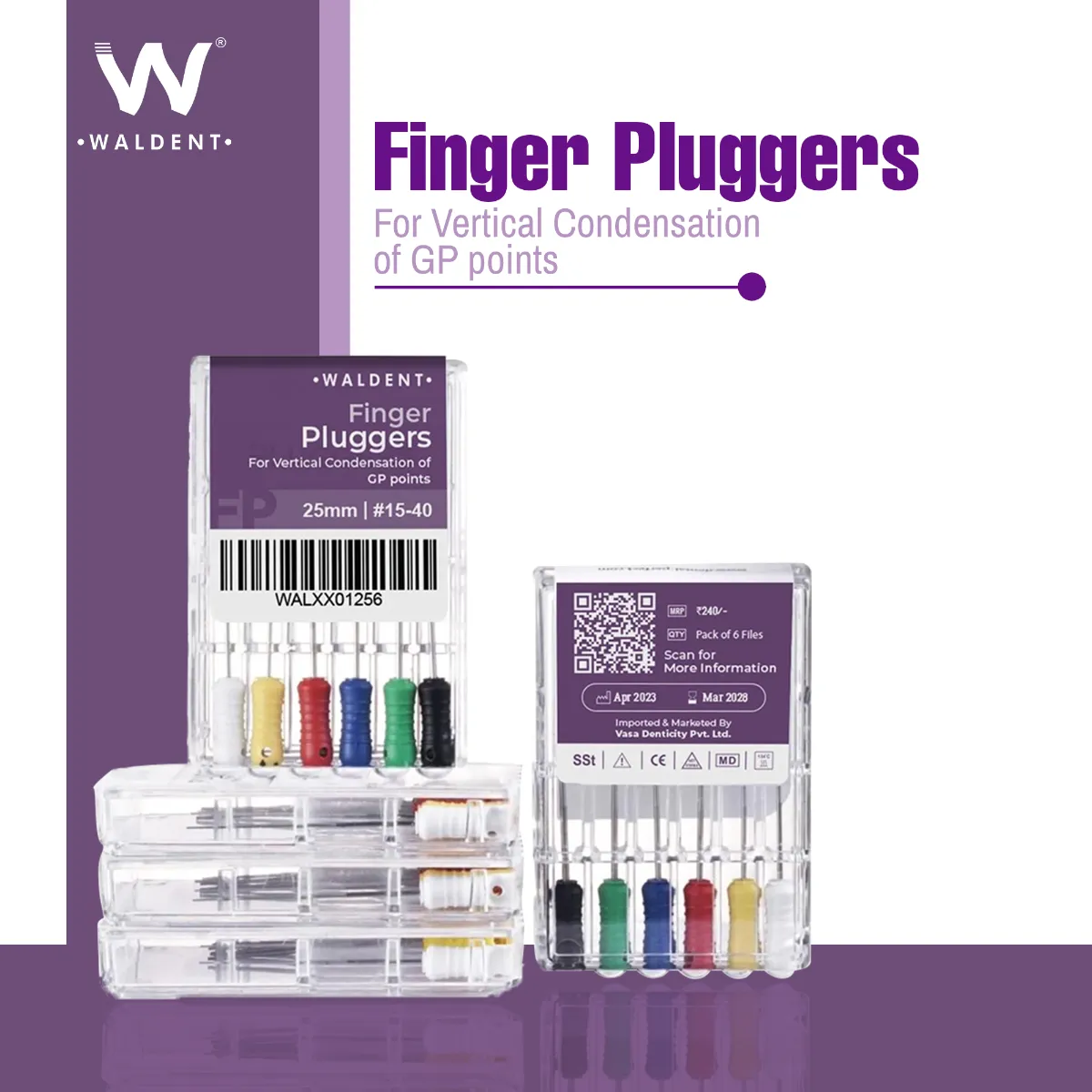 Waldent Finger Pluggers 25mm (Pack of 6) | Dentalkart