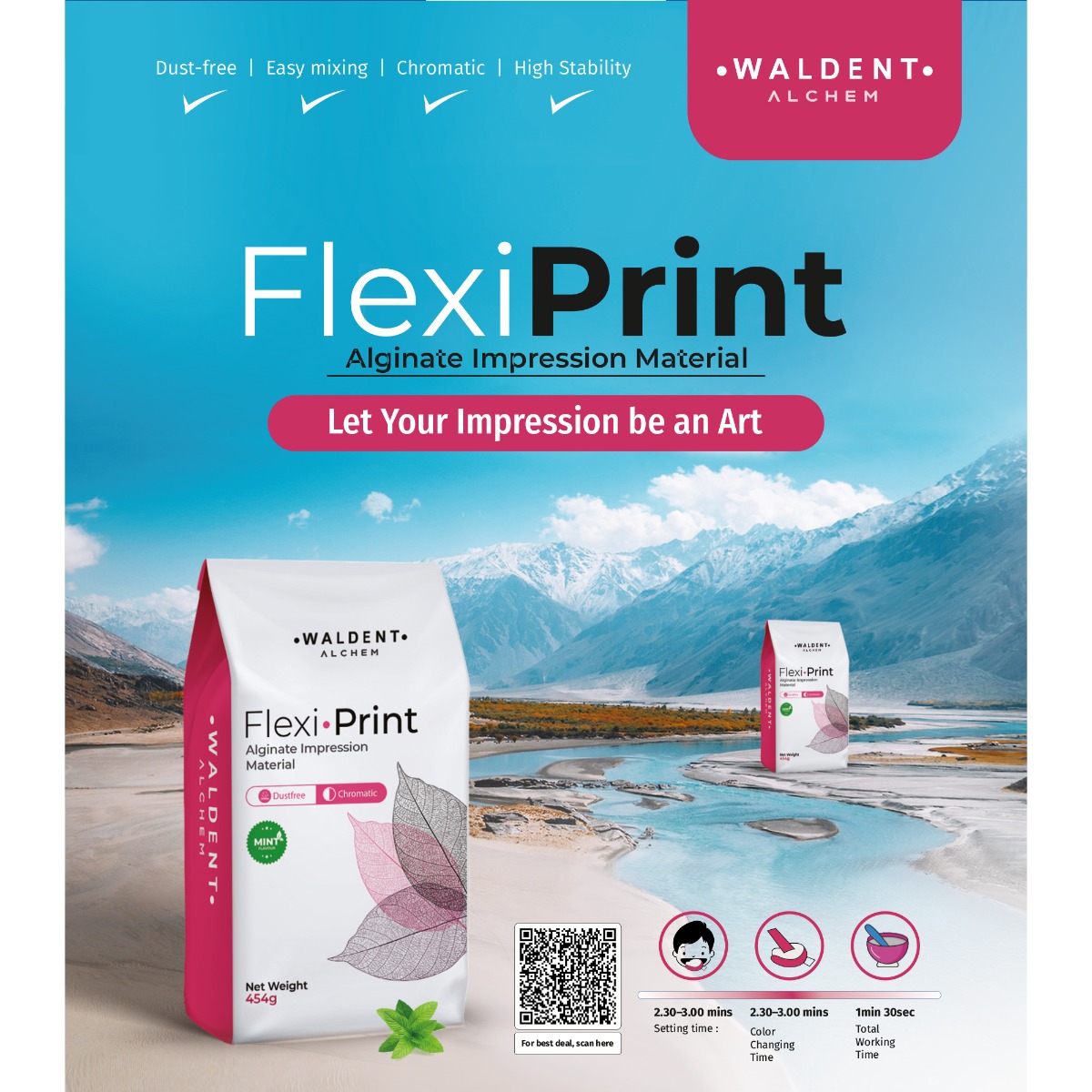 Waldent FlexiPrint Alginate Impression Powder | Dust-Free & High ...