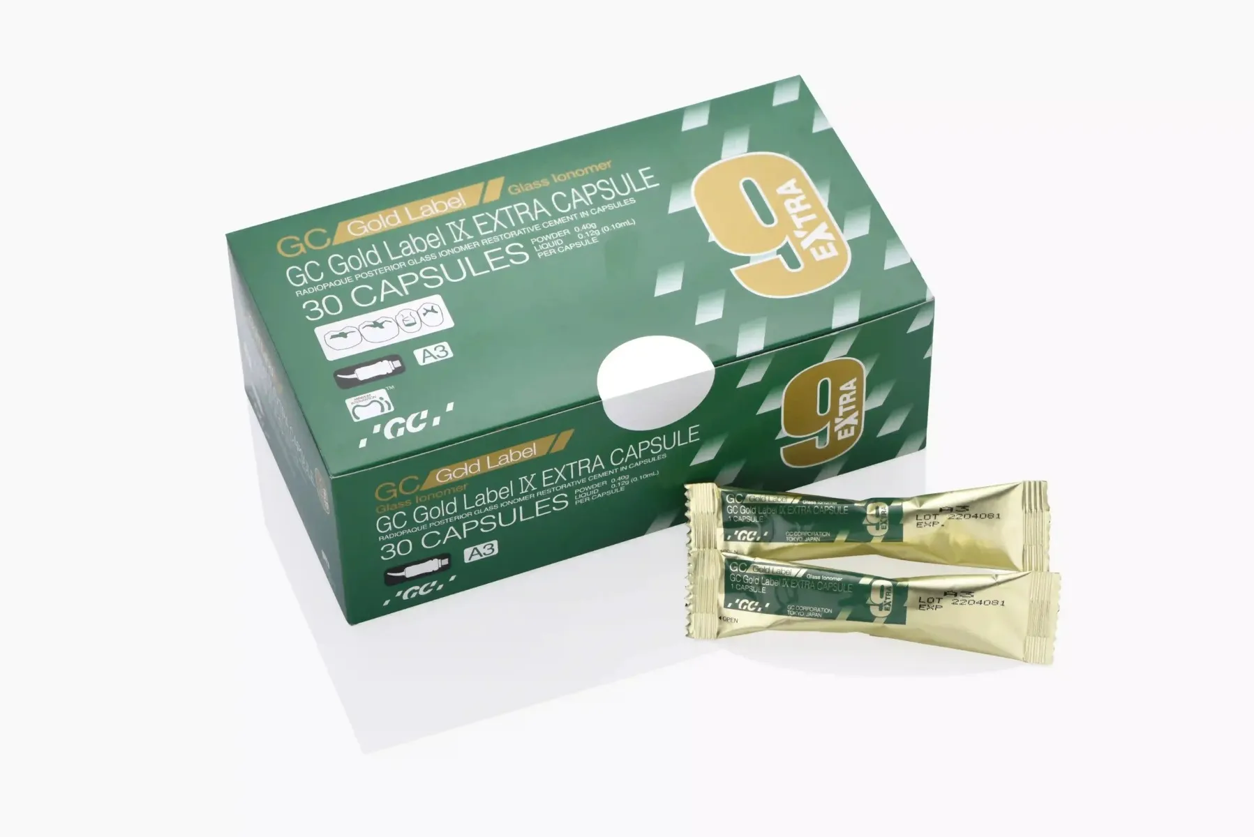"GC Gold Label 9 Extra Capsules (Pack of 30): Type IX Fluoride ...