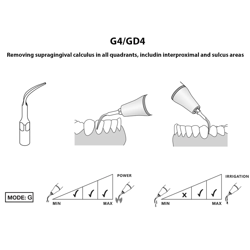Buy Woodpecker Scaler Tips GD4 for DTE & Satelec Scalers | Dentalkart