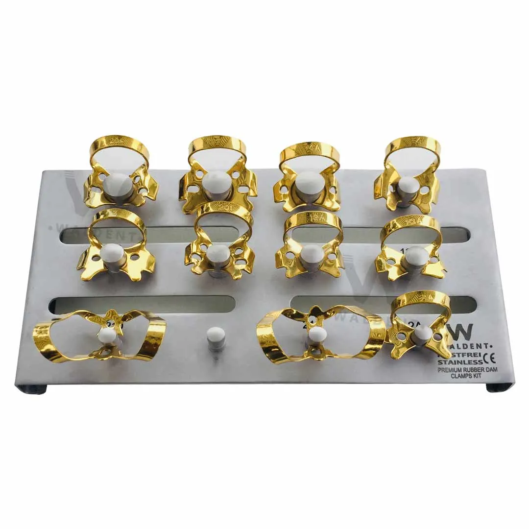 Waldent Rubber Dam Clamps Kit Titanium Gold (Set of 11) (K16/3) Online ...