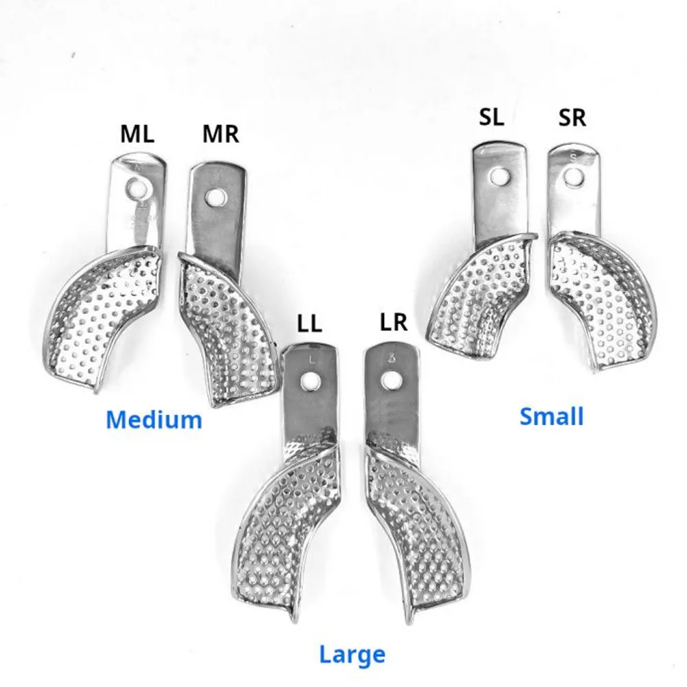 Waldent Perforated Rim Lock Half Impression Trays