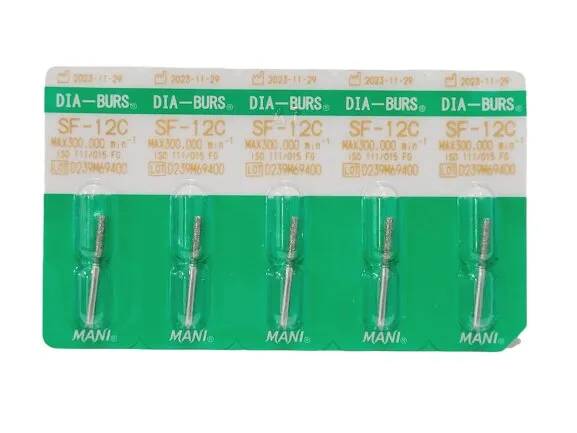Mani Diamond Burs - Straight Flat End / Sf Series | DentalKart