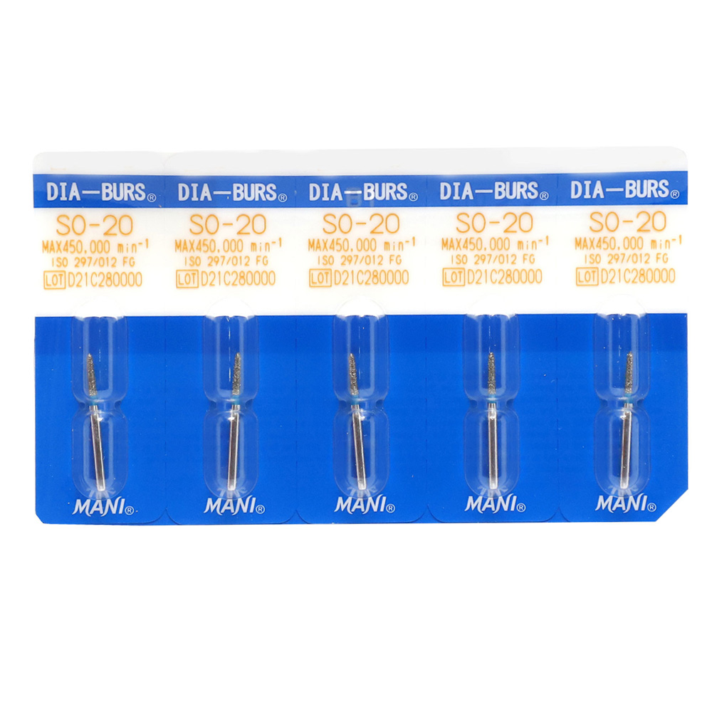 Mani Diamond Burs - Straight Ogival End / So Series | DentalKart