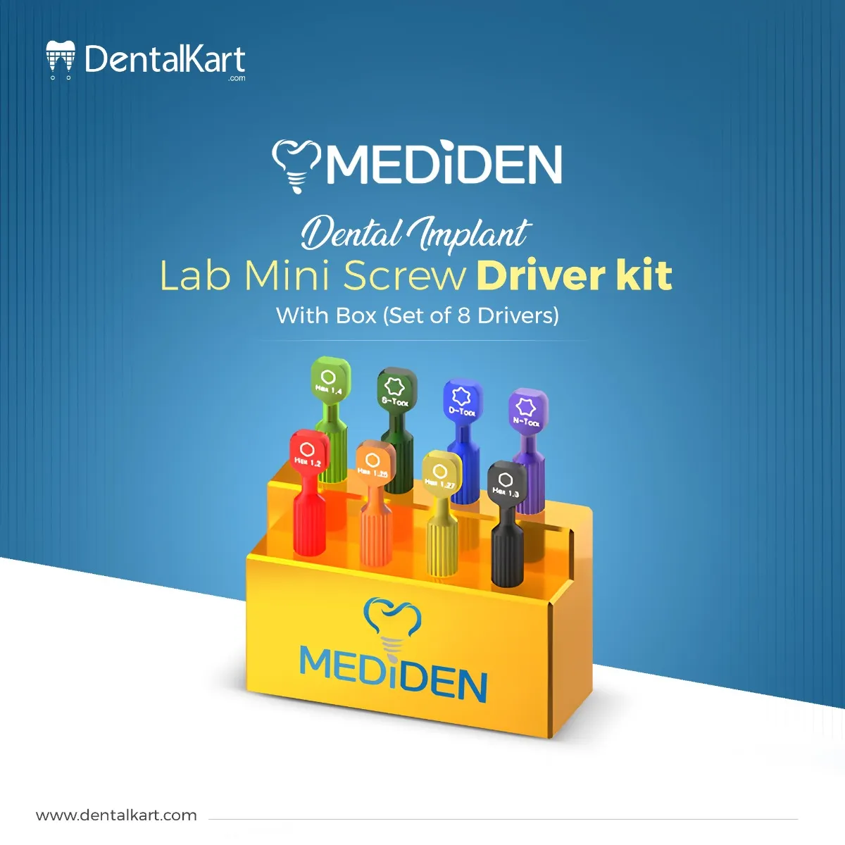 Buy Mediden Implant Lab Mini Screw Driver Kit Online - Dentalkart