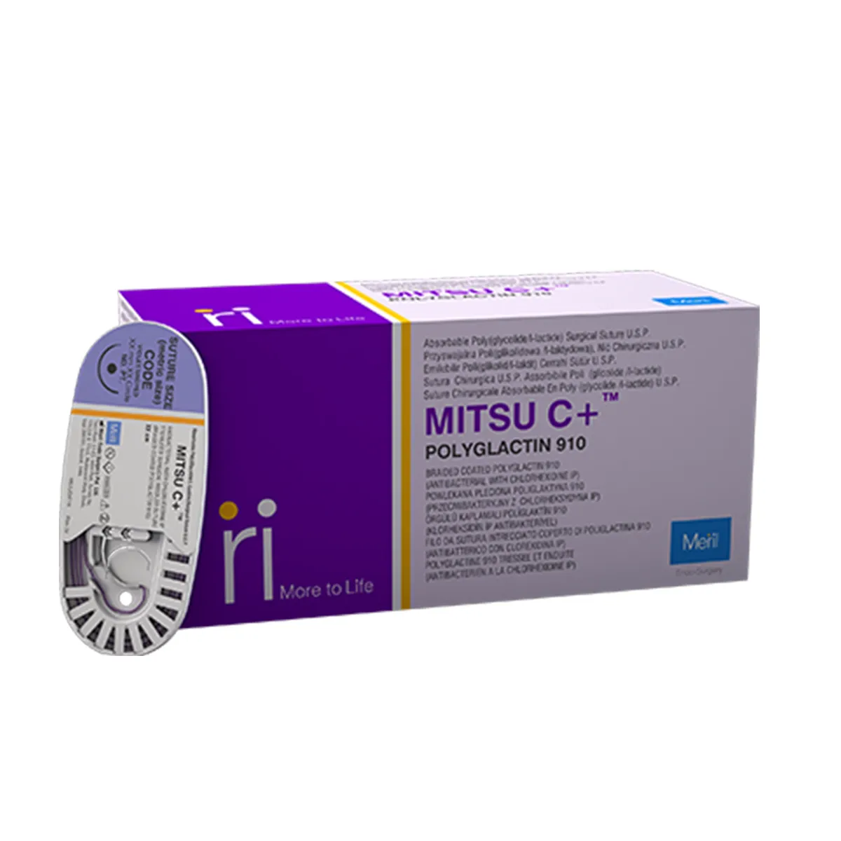 Meril Mitsu C+ #2-0 Polyglactin 910 Suture With Chlorhexidine