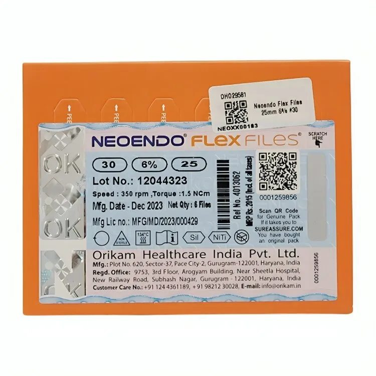 NeoEndo Flex Rotary Files 25mm | Highly Flexible NiTi Heat-Treated ...