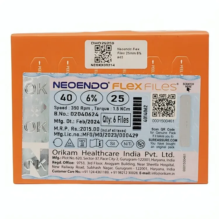 NeoEndo Flex Rotary Files 25mm | Highly Flexible NiTi Heat-Treated ...