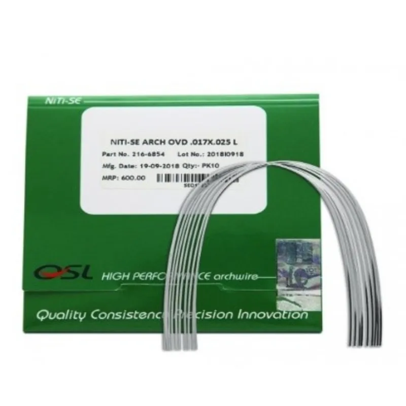 OSL Super Elastic NiTi Ovoid Form Archwires - Rectangular
