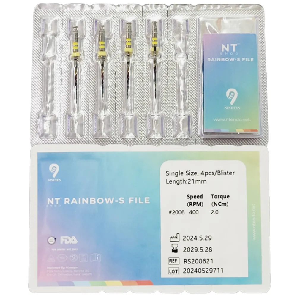 NT Rainbow S NiTi Rotary Files | Advanced Root Canal Treatment | Dentalkart