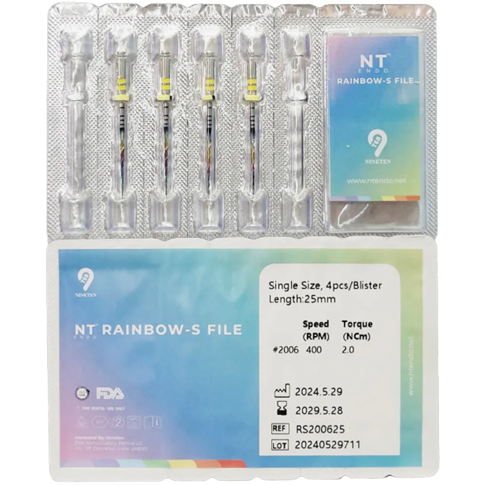 NT Rainbow S NiTi Rotary Files | Advanced Root Canal Treatment | Dentalkart