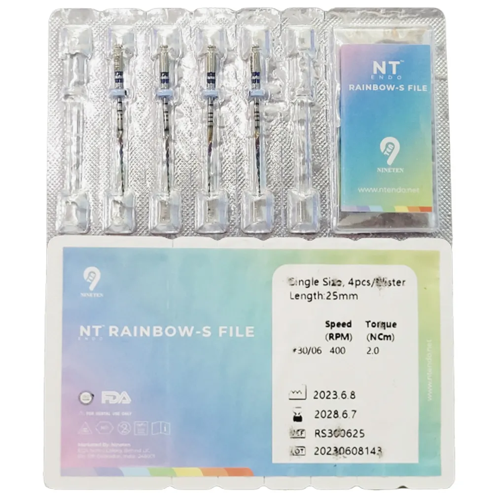 NT Rainbow S NiTi Rotary Files | Advanced Root Canal Treatment | Dentalkart
