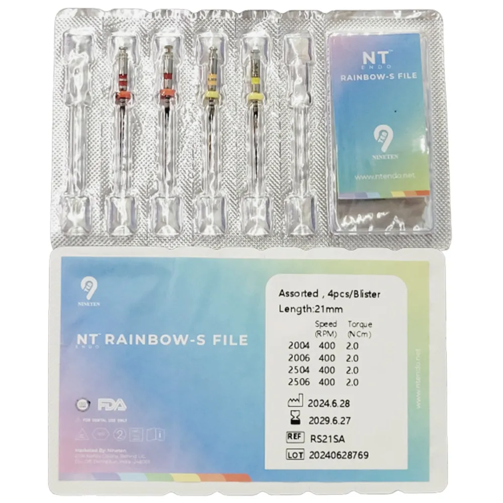 NT Rainbow S NiTi Rotary Files | Advanced Root Canal Treatment | Dentalkart