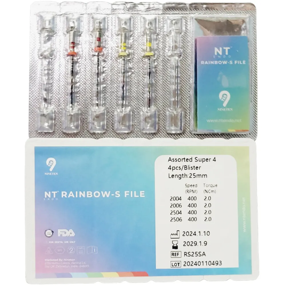 NT Rainbow S NiTi Rotary Files | Advanced Root Canal Treatment | Dentalkart