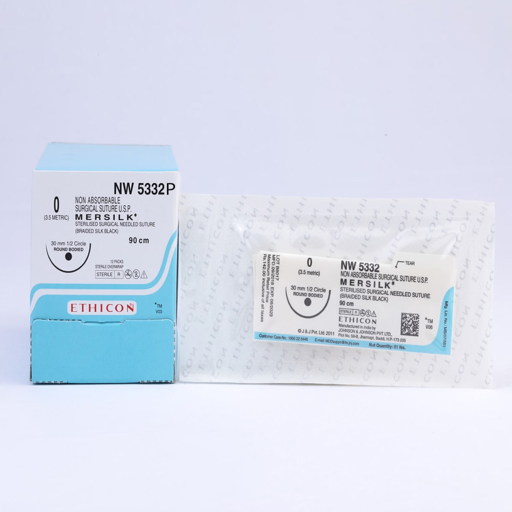 Ethicon Mersilk #0 Black Braided Suture Online at Best Price ...