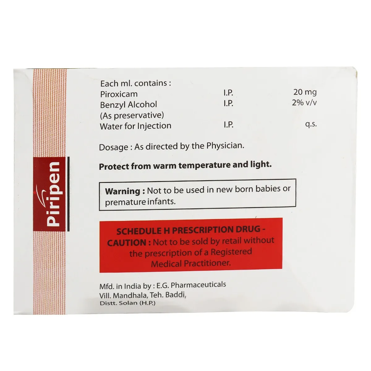 Shop Dr. Morepen Piripen - Buy Piroxicam Injection for Effective Pain ...