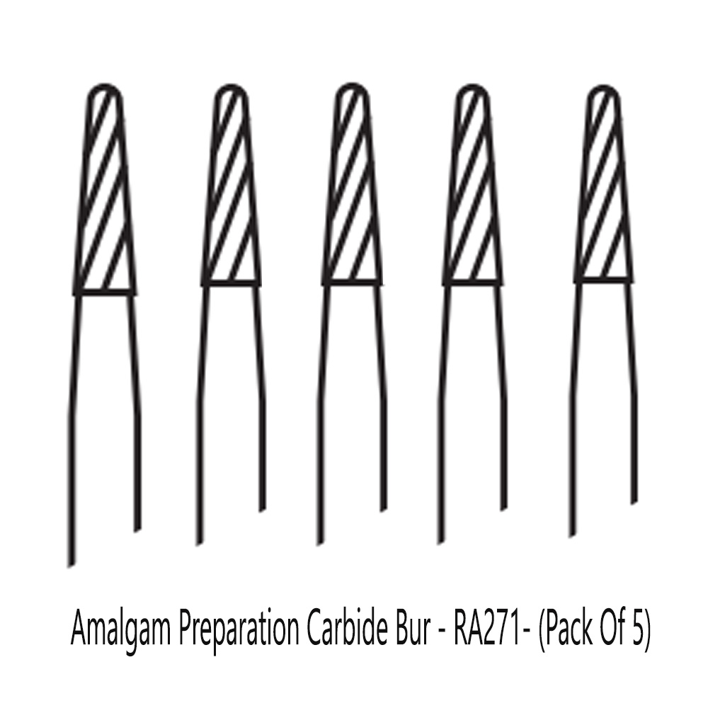 Pivo Amalgam Preparation Carbide Burs - RA (Pack Of 5)