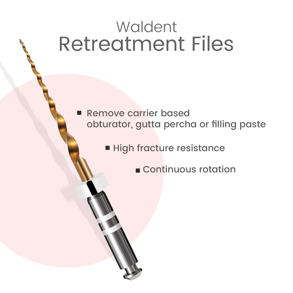 Waldent Retreatment Rotary Files - Efficient Removal of Obturators ...