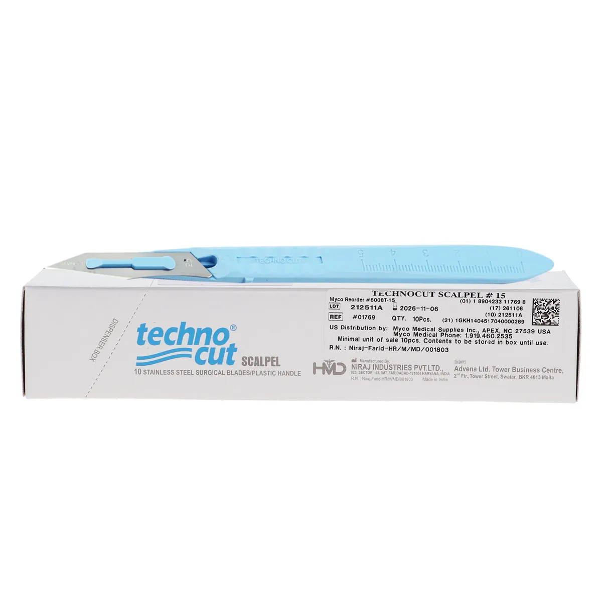 HMD Techno Cut Surgical Scalpel (Pack of 10)