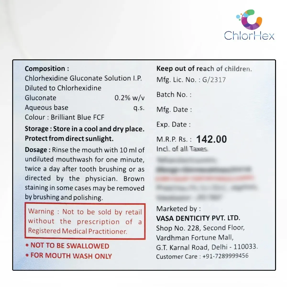 ChlorHex Mouthwash (Pack Of 10)