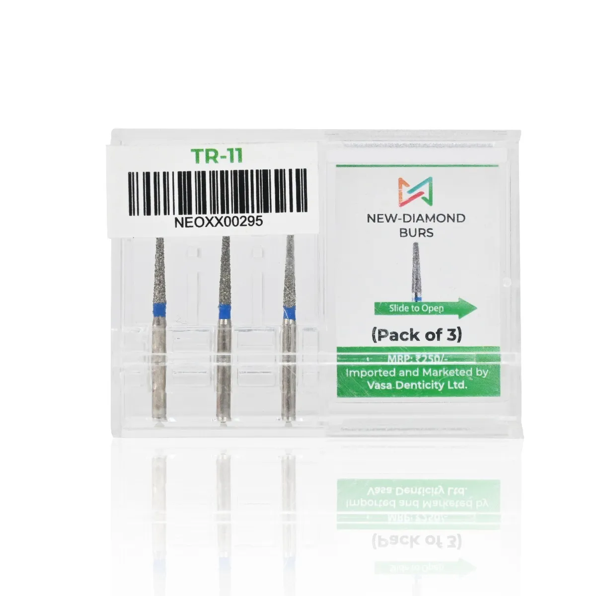 NewDiamond Tapered Round Diamond Bur -TR (Pack Of 3) | DentalKart